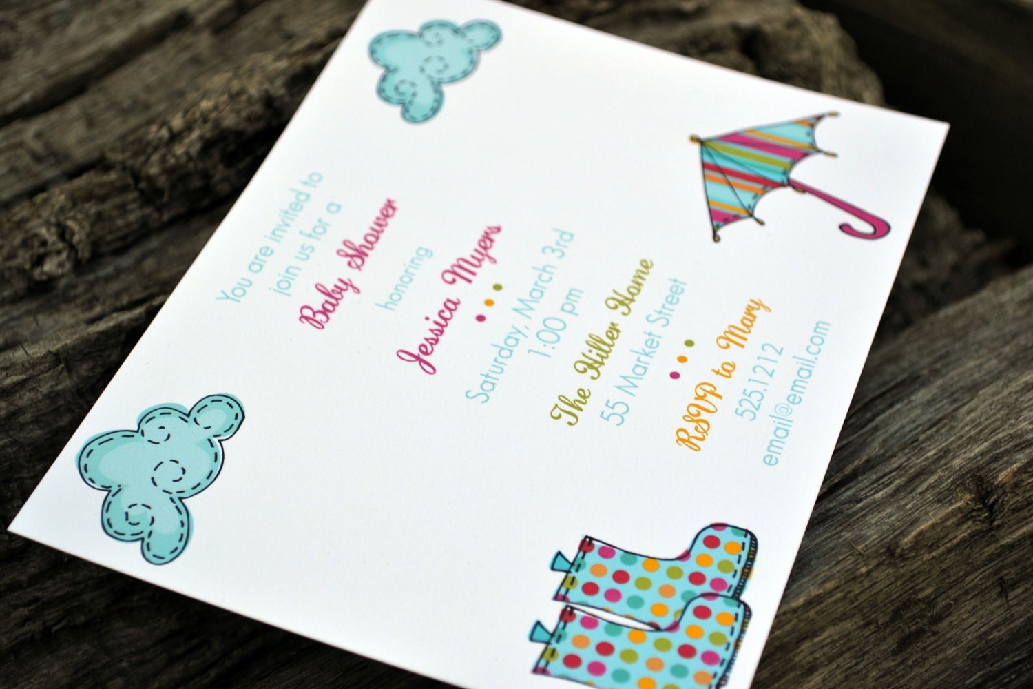 Rain Boots Party or Shower Invitation | Etsy