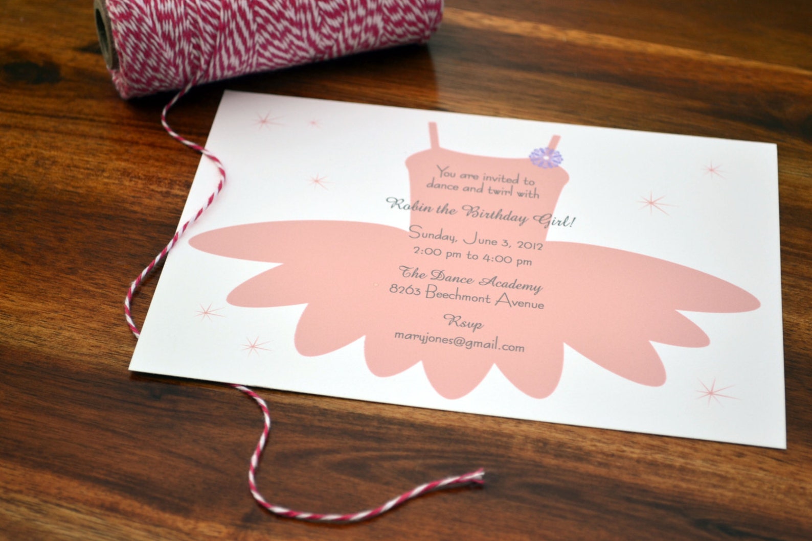 Girls Ballet Party Invitation / Ballet Invite / Kids Ballet | Etsy