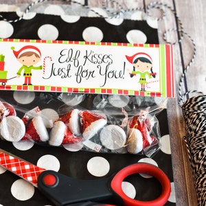Christmas Treat Bag Topper / Elf Treat Bag Toppers / Christmas ...