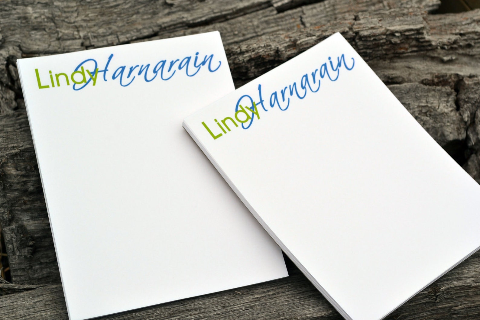 Set of 2 Personalized Notepads / Monogram Notepads / Set of 2 - Etsy