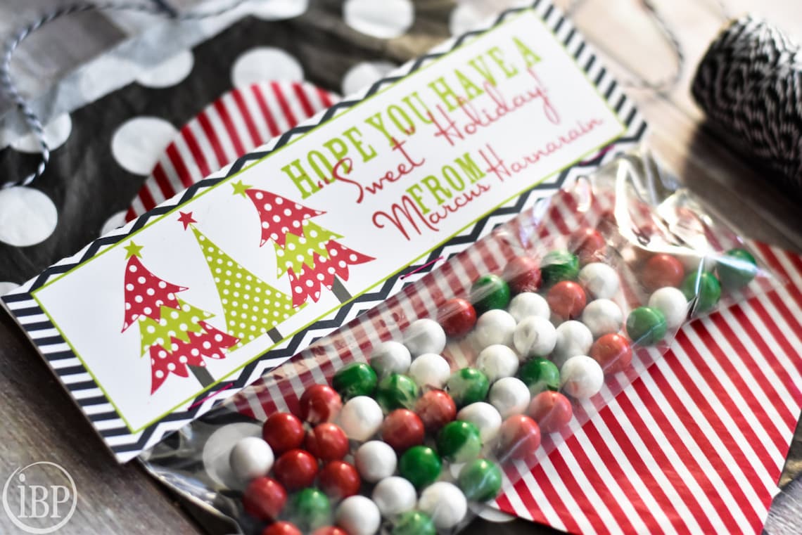 Christmas Treat Bag Topper / Sweet Holiday Treat Bag Toppers / - Etsy