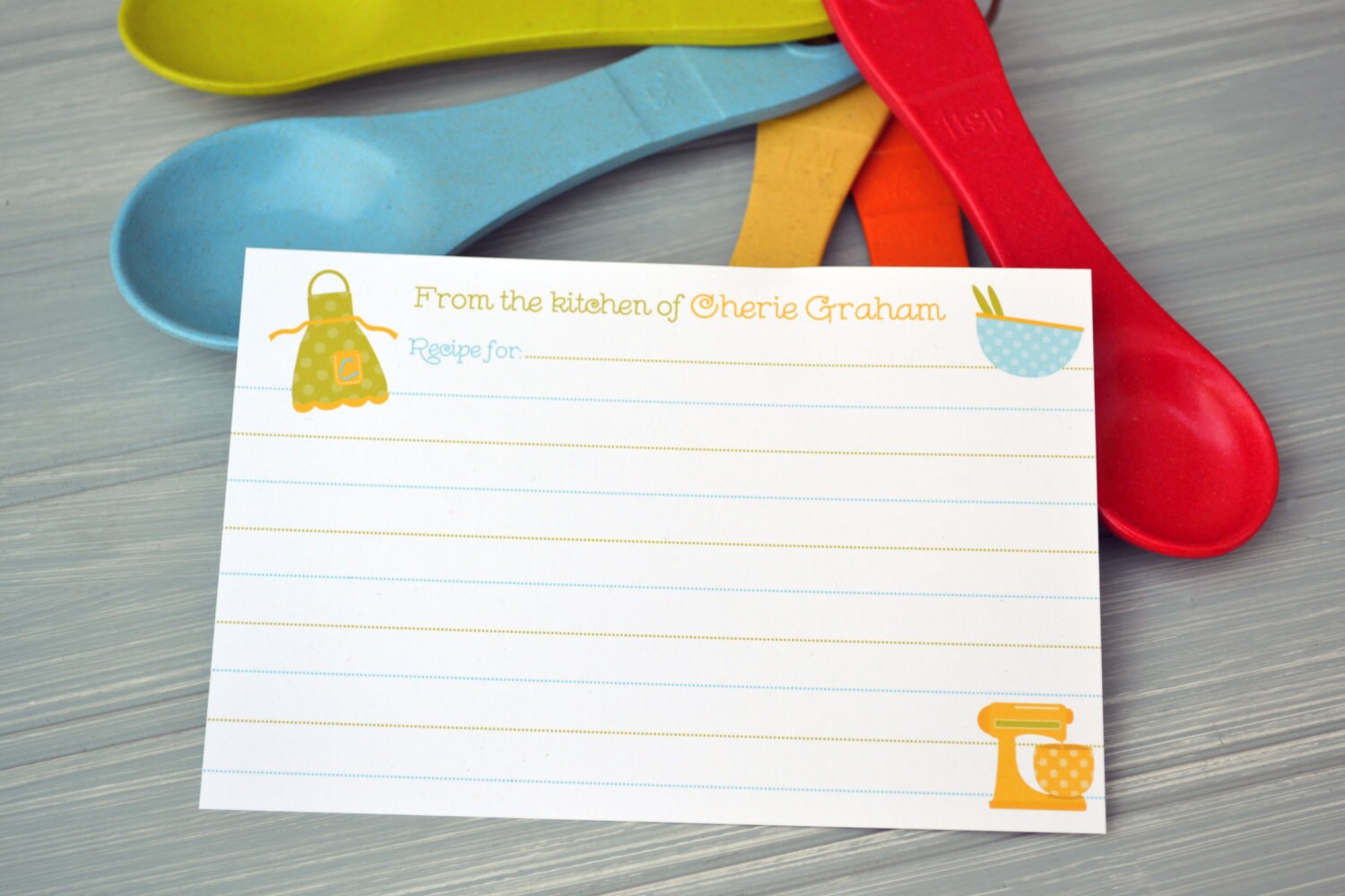 Personalized Recipe Card Personalized Recipe Cards Recipe | Etsy