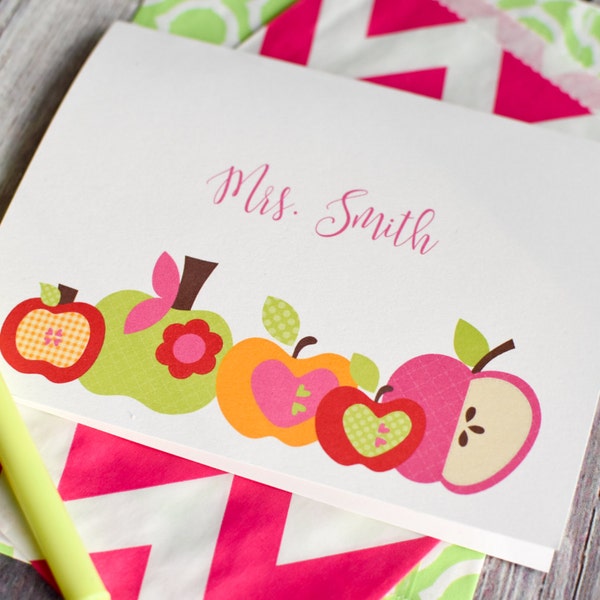 Apple Note Cards - Etsy