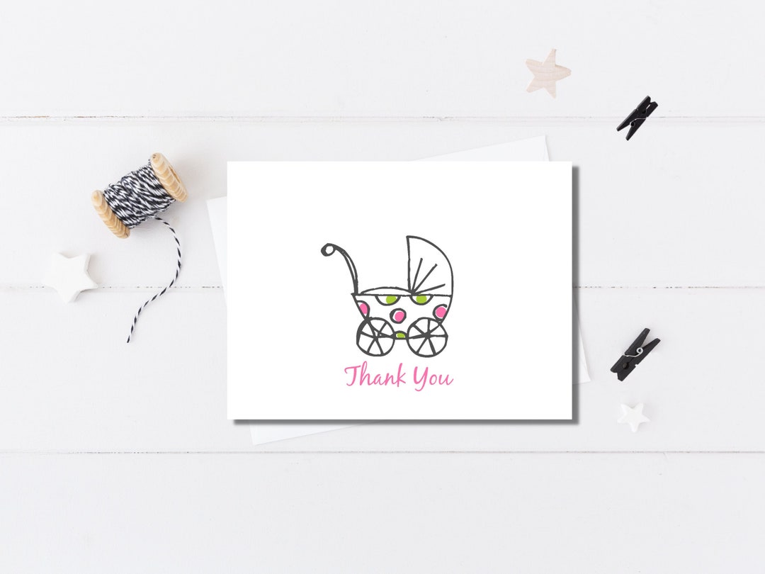 Baby Thank You Notes - Shower Thank You Notes - Baby Girl Thank Yous ...