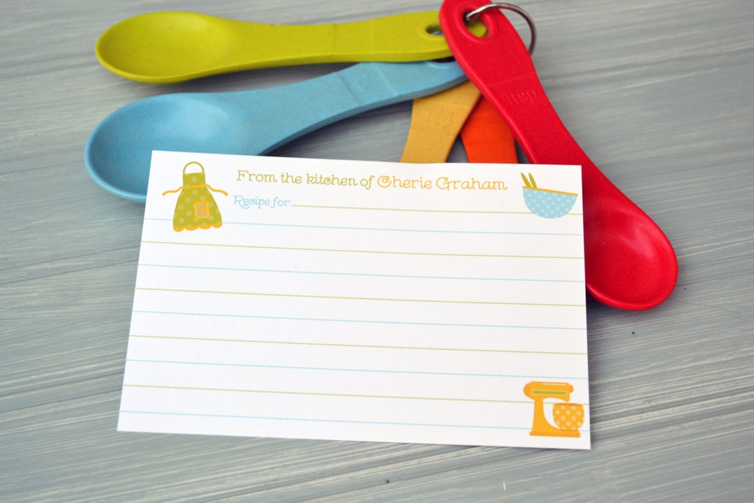 Personalized Recipe Card - Personalized Recipe Cards - Recipe Card Set ...