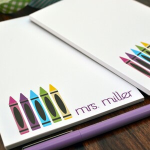 Set of 2 Teacher Notepads / Personalized Notepads / | Etsy