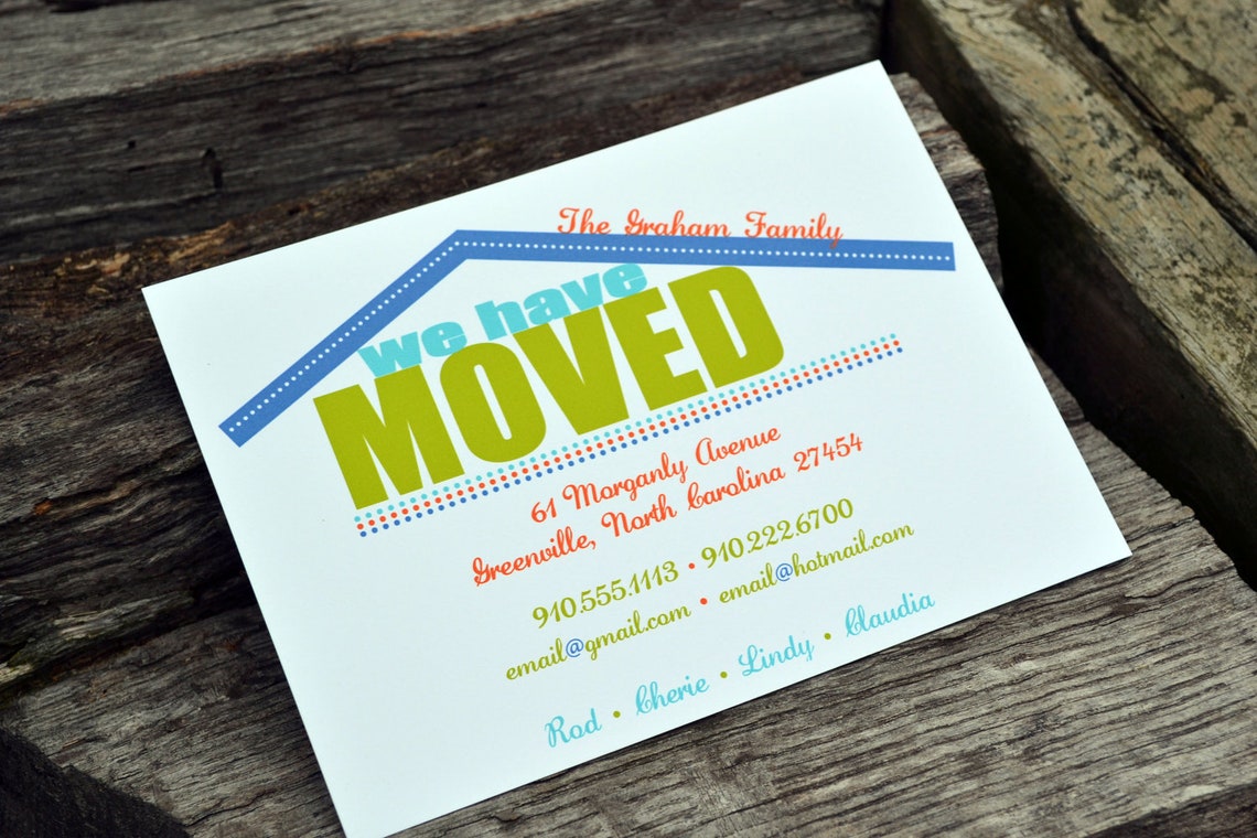 Moving Announcement Modern Home Change of Address Cards - Etsy