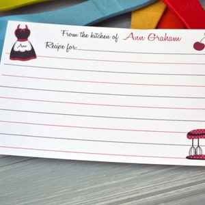 Personalized Recipe Card - Personalized Recipe Cards - Recipe Card Set ...