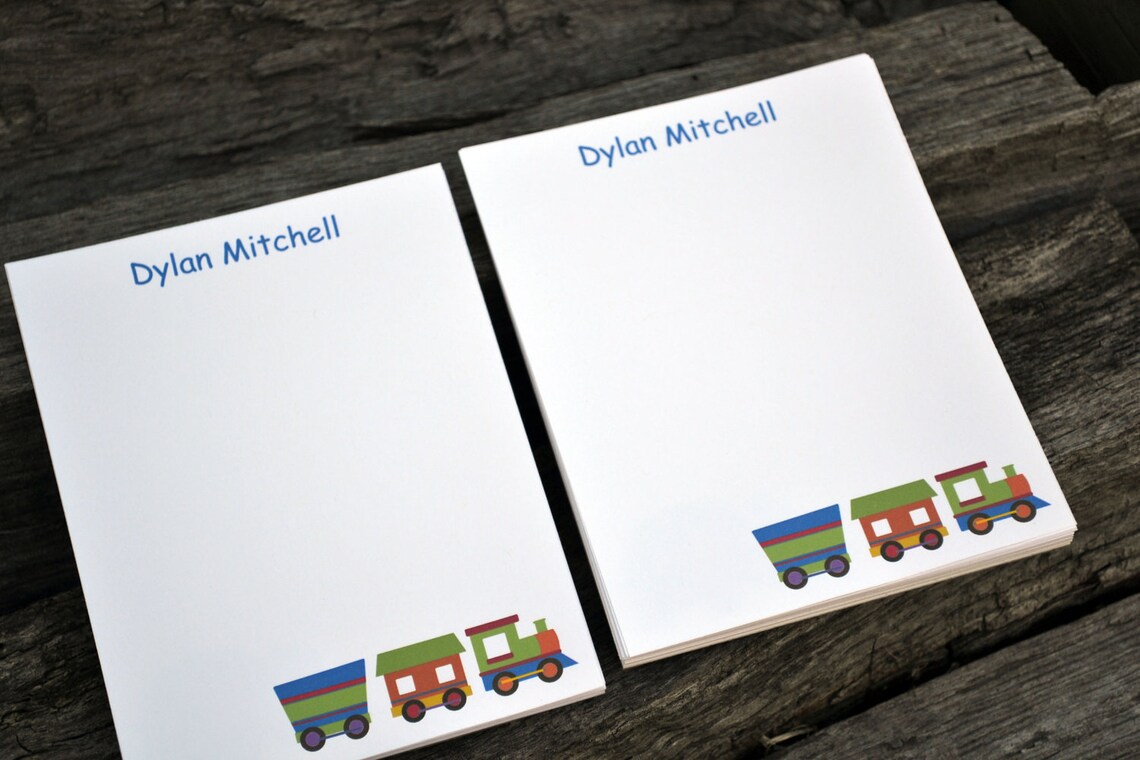 Personalized Notepads / Train Notepads /personalized Notebook - Etsy