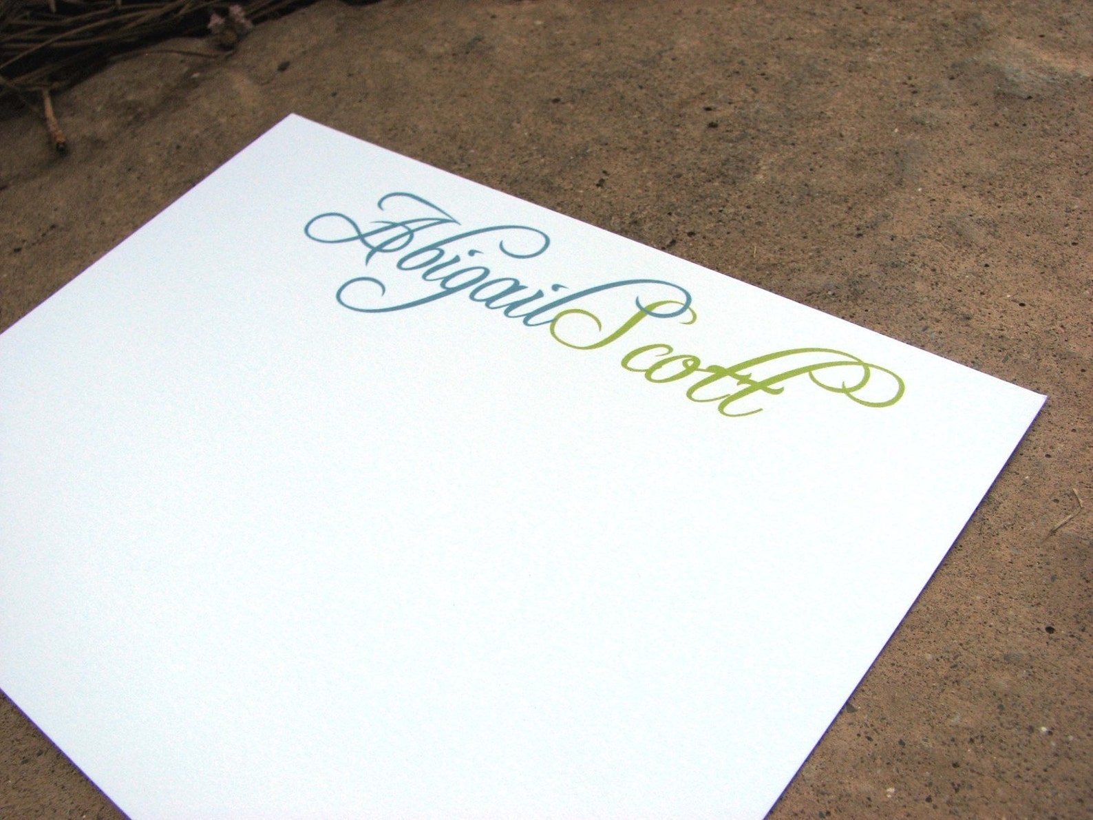 Personalized Stationery Flat Note Card / Flat Note / - Etsy