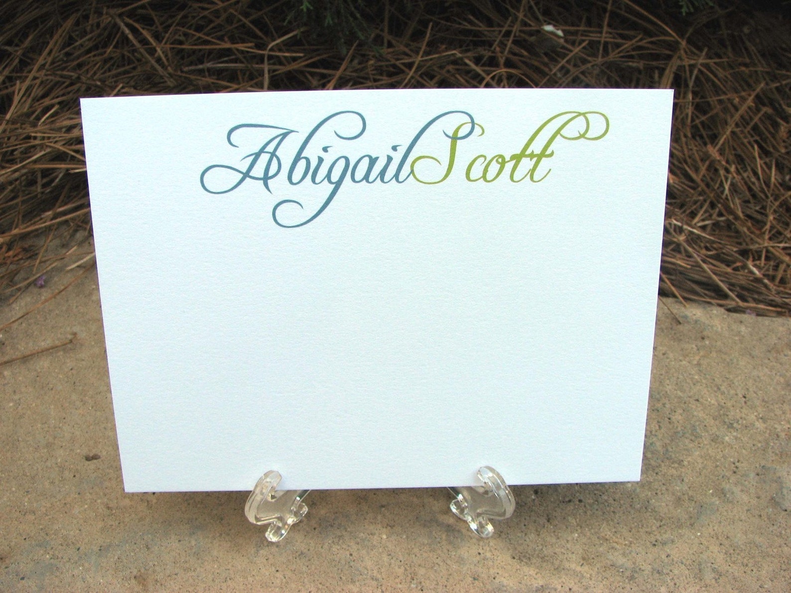 Personalized Stationery Flat Note Card / Flat Note / - Etsy
