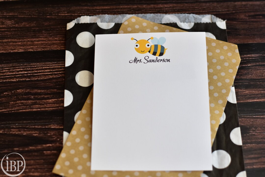 Personalized Bee Notepads / Personalized Notebook / Personalized ...