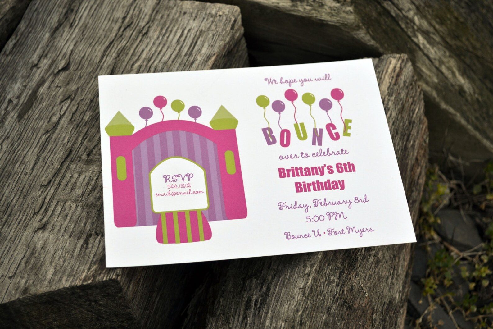 Bounce House Party Invitation / Birthday Party Invitation / | Etsy
