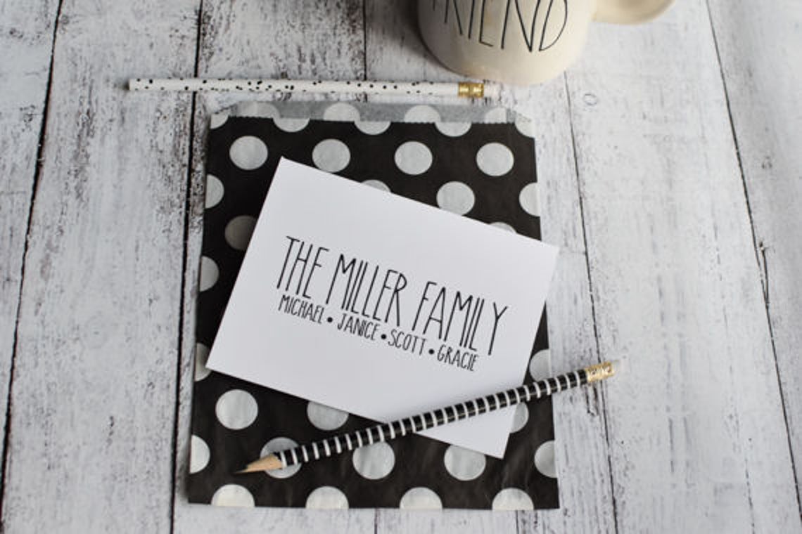 Family Note Cards Personalized Family Stationery Thank You | Etsy