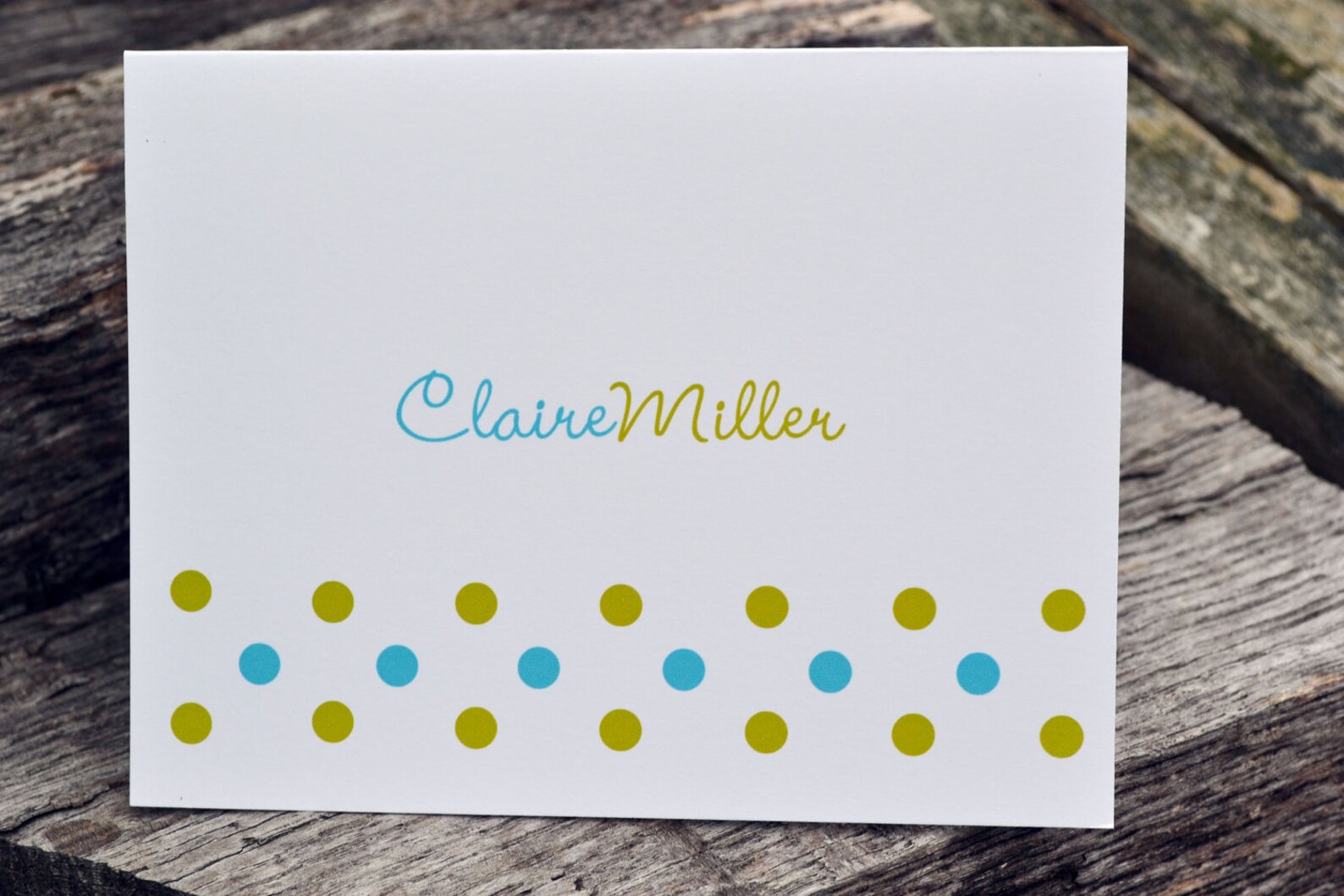 Personalized Polka Dot Note Cards / Personalized Stationery / - Etsy