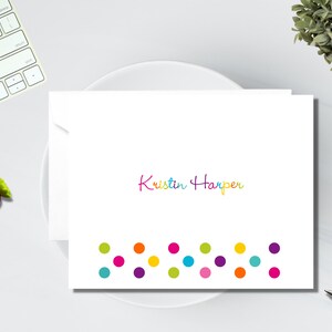 Polka Dot Stationery / Personalized Stationary / Personalized Note ...
