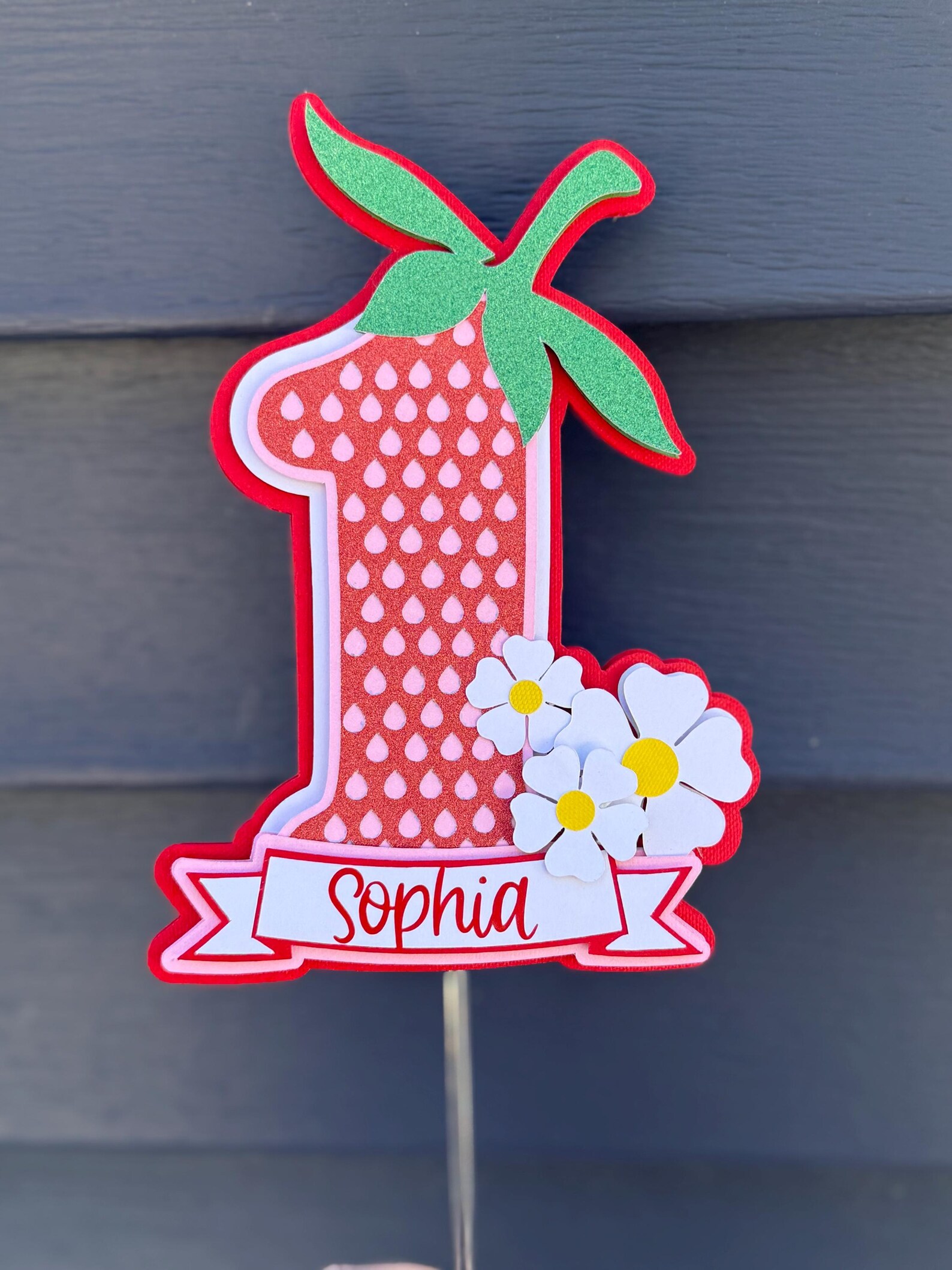 Berry First Birthday Cake Topper - Custom Name- Berry First Birthday ...
