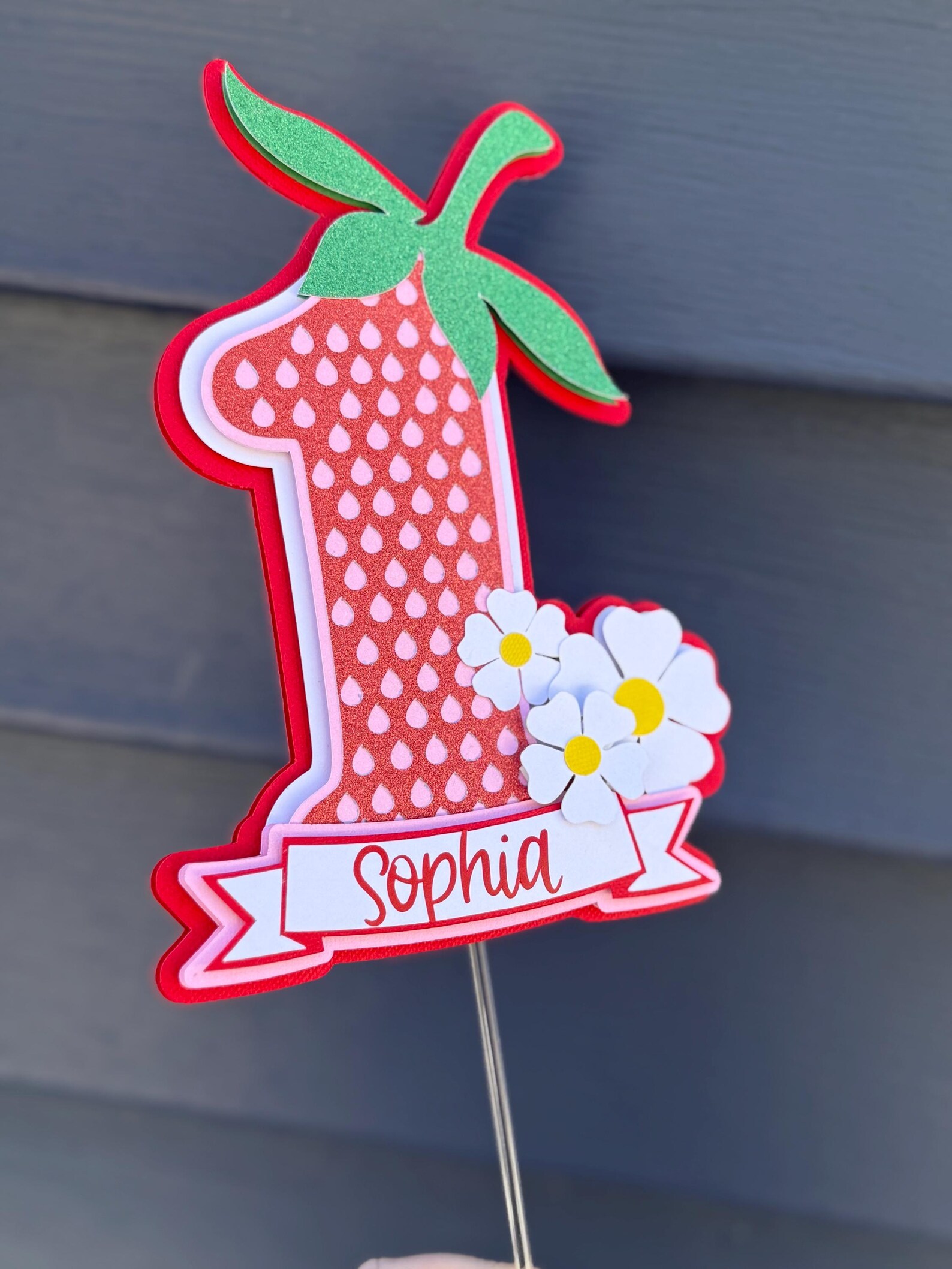 Berry First Birthday Cake Topper - Custom Name- Berry First Birthday ...