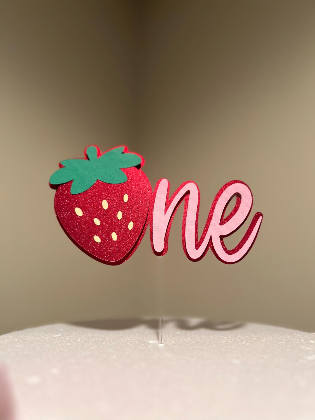 Strawberry Cake Topper Birthday - Etsy