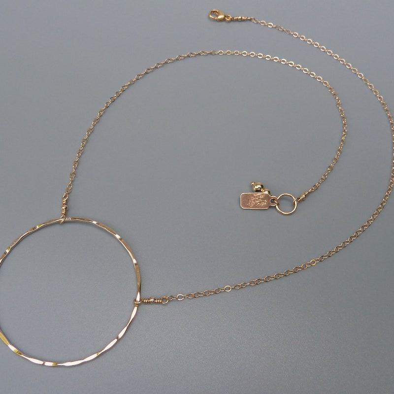 Gold Circle Necklace - Etsy