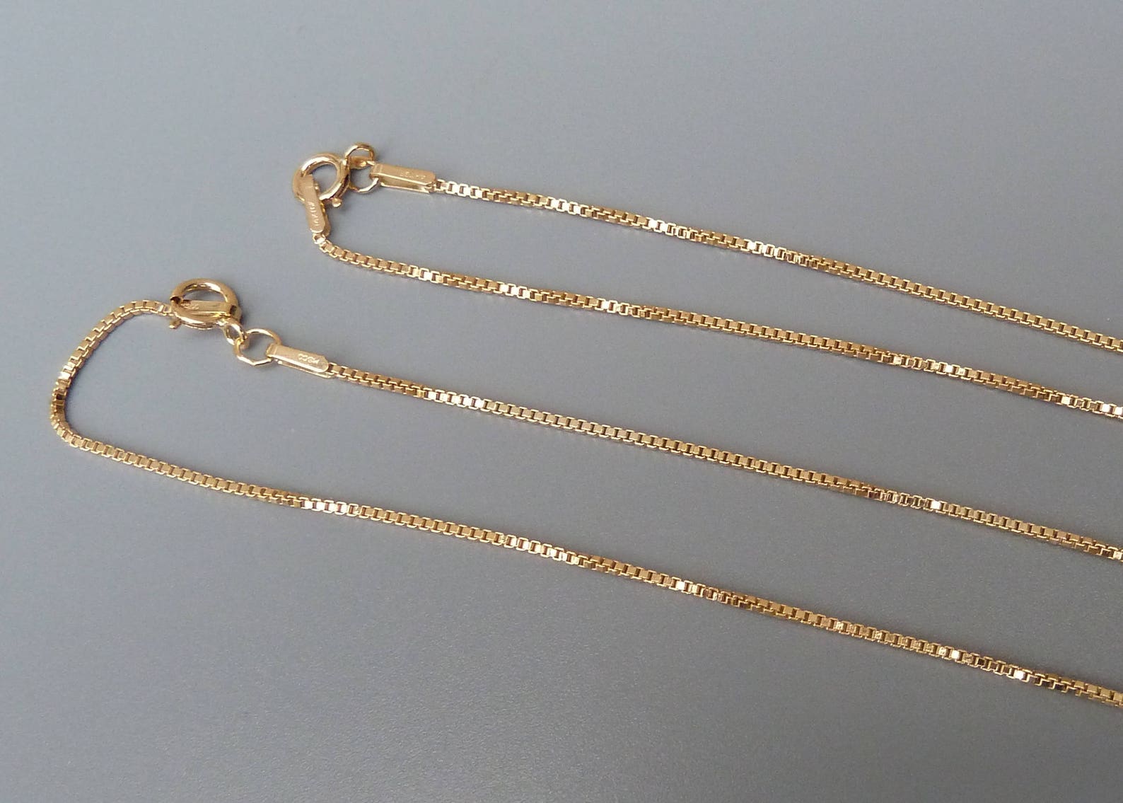 Gold Box Chain, Gold Box Necklace, 16 Inch, 18 Inch, 20 Inch, Gold ...