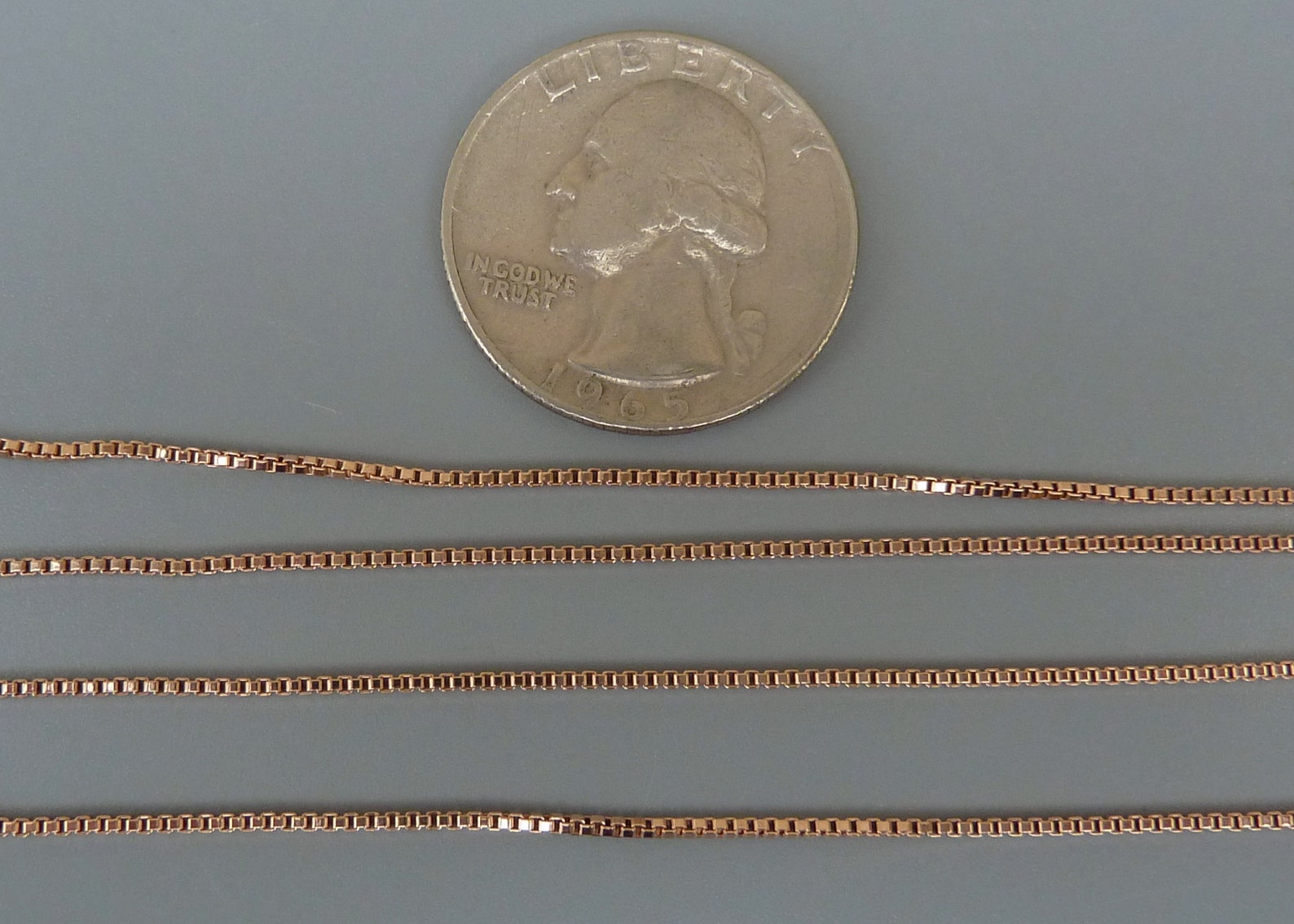 Rose Gold Box Chain, Rose Gold Box Necklace, 16", 18" ,20", Rose Gold ...