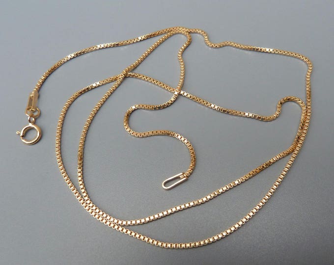 Gold Box Chain,gold Box Necklace,30 Inches, 24 Inches,dainty Gold Chain ...