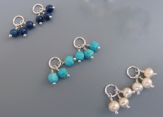 Earring Charms Silver Earring Charms Interchangeable | Etsy