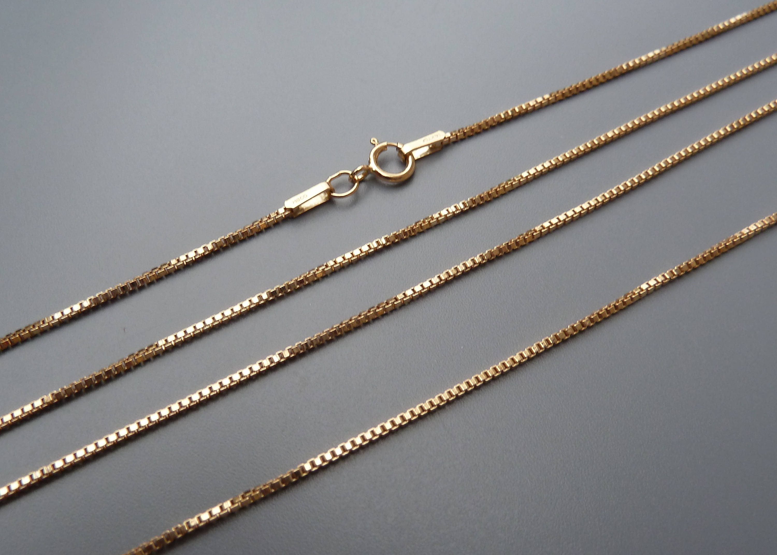 Gold Box Chain Gold Box Necklace 16 Inch 18 Inch 20 Inch - Etsy