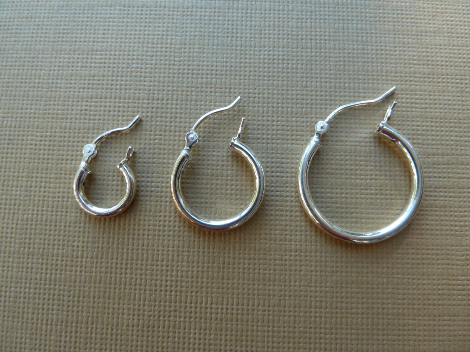 Sterling Silver Hoops, 12mm Silver Hoops, 15mm Silver Hoops, 20mm ...