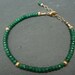 Emerald Stacking Bracelet, Emerald Bracelet, Gemstone Layering Bracelet ...