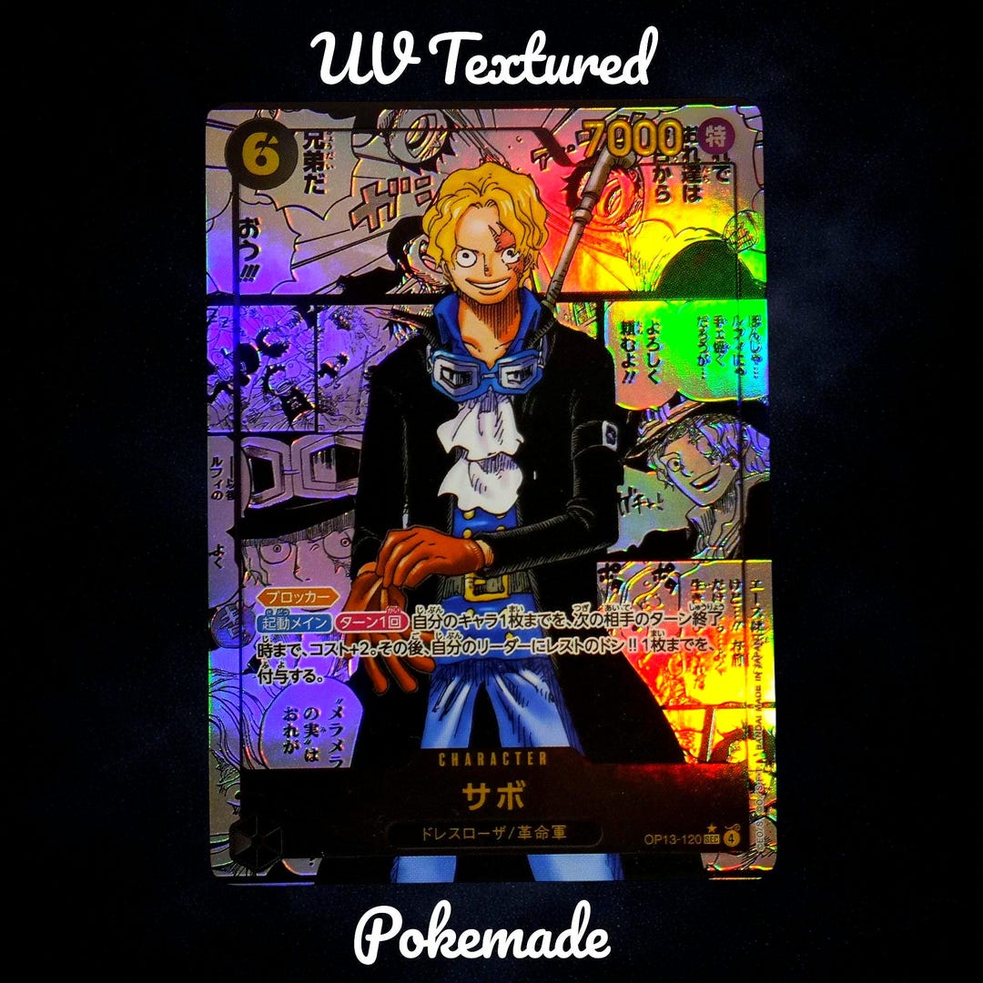Sabo EN/JP One Piece Manga Card – UV Textured, Custom Fan Art - Etsy