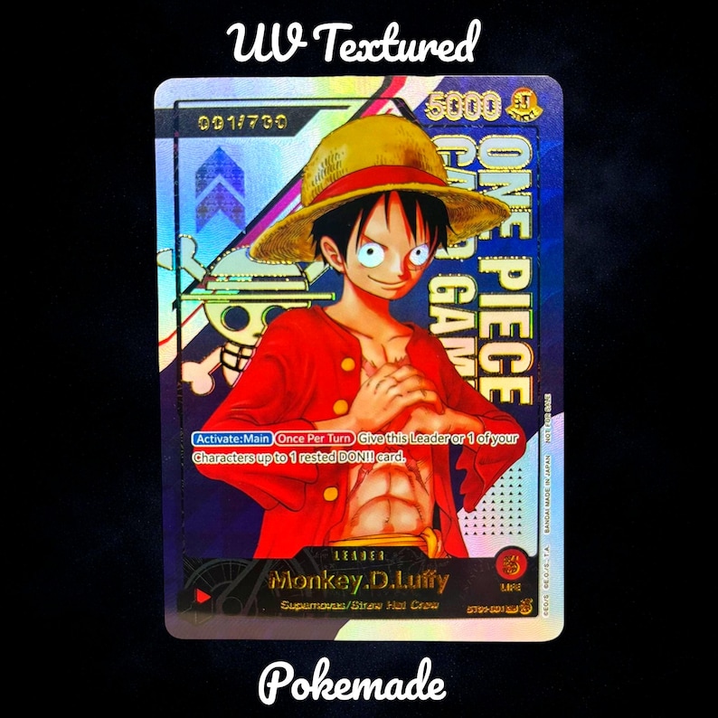 Monkey D. Luffy ST21-014 – One Piece Proxy Custom Card Holo 3rd ...