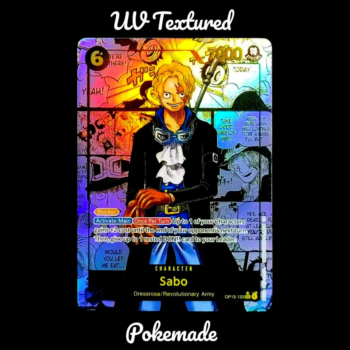 Sabo EN/JP One Piece Manga Card – UV Textured, Custom Fan Art - Etsy