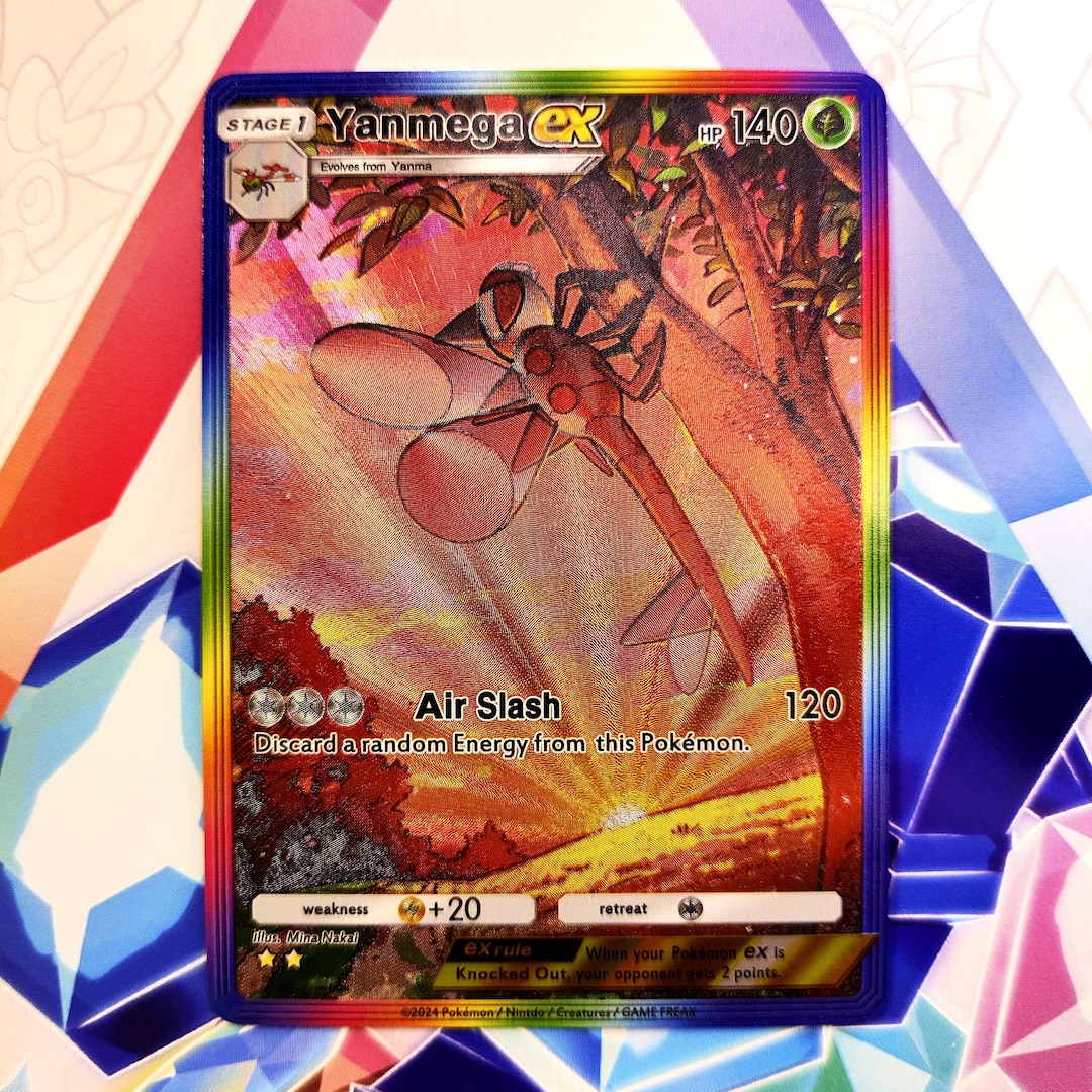 Textured Custom Yanmega Pokémon Card – Full Art Shiny Holo – Space-time ...