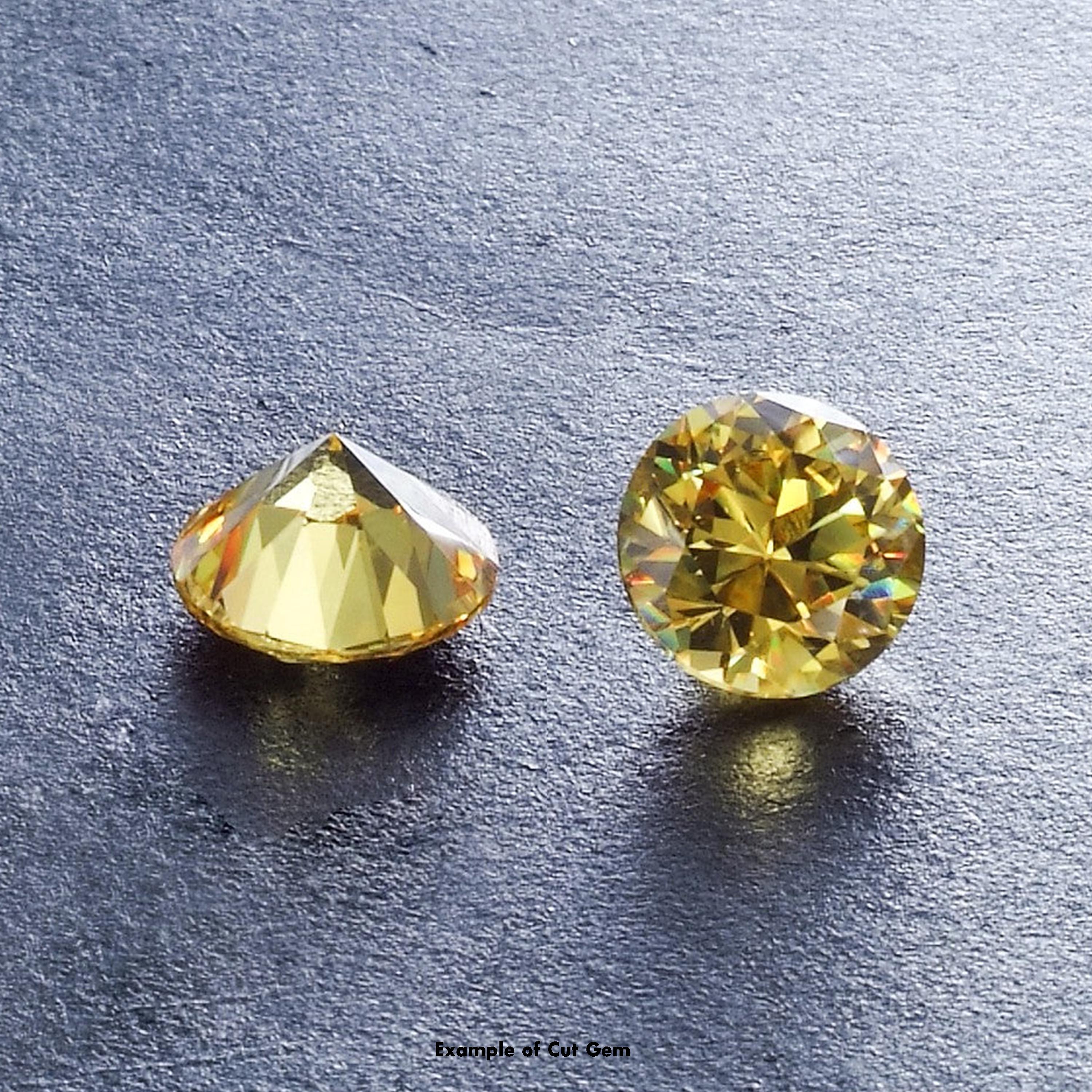 Yellow Cubic Zirconia Lab Created Synthetic Faceting Rough - Etsy