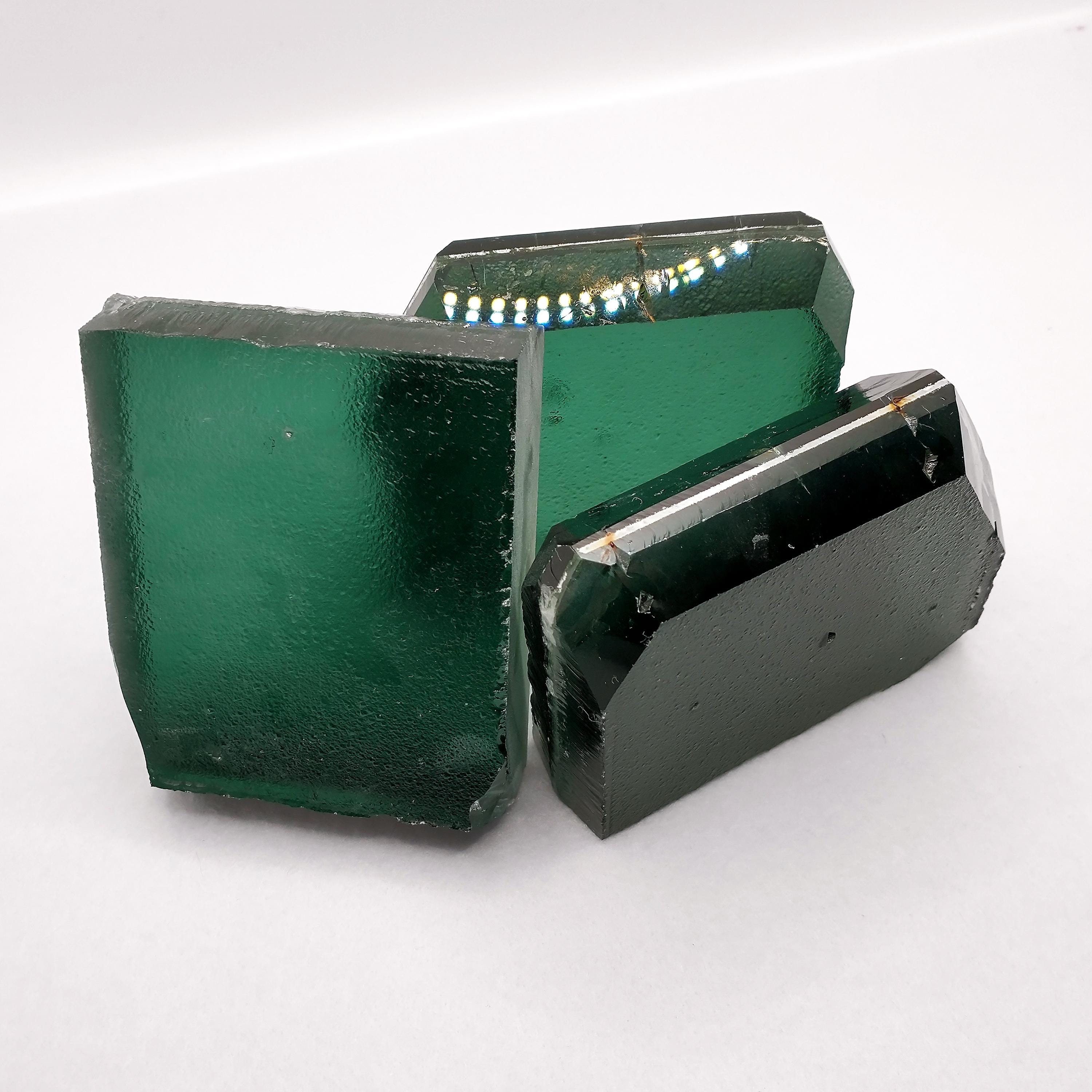 Synthetic Hydrothermal Quartz Green Lab Created Faceting Rough - Etsy