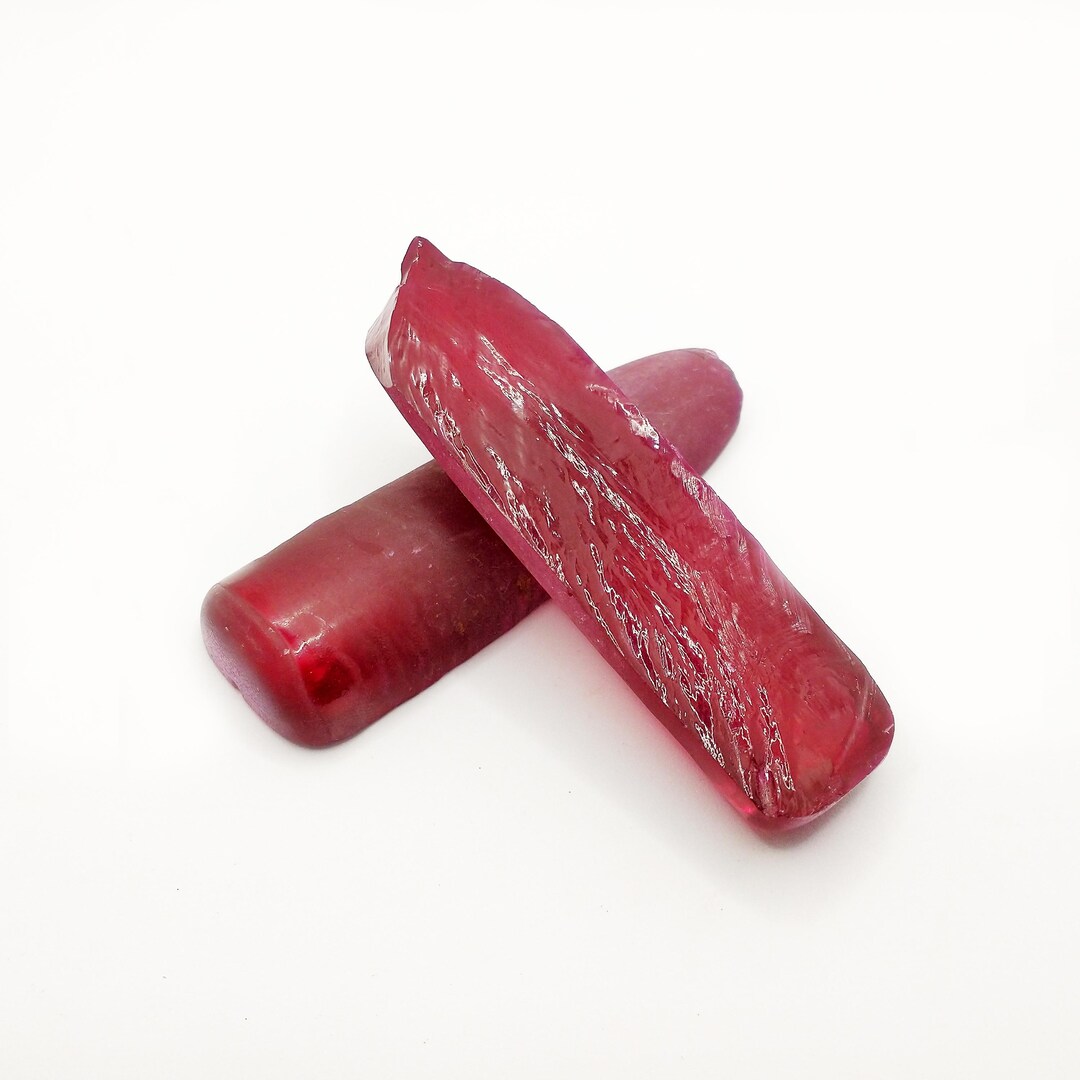 Synthetic Corundum #5 Ruby Red Lab Created Faceting Rough - Etsy