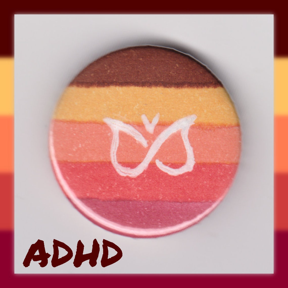 ADHD Pride 1 Button Badge 3 Flag Options - Etsy