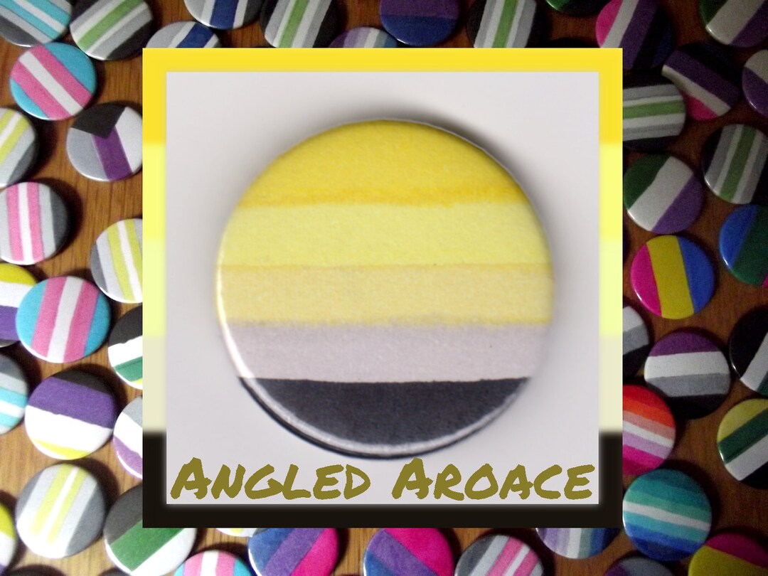 Angled Aroace Pride 1 Button Badge - Etsy