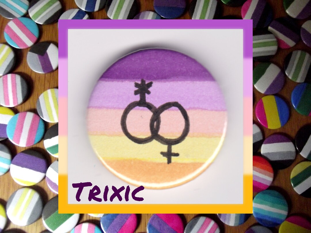Trixic Pride 1 Button Badge 2 Design Options - Etsy Canada