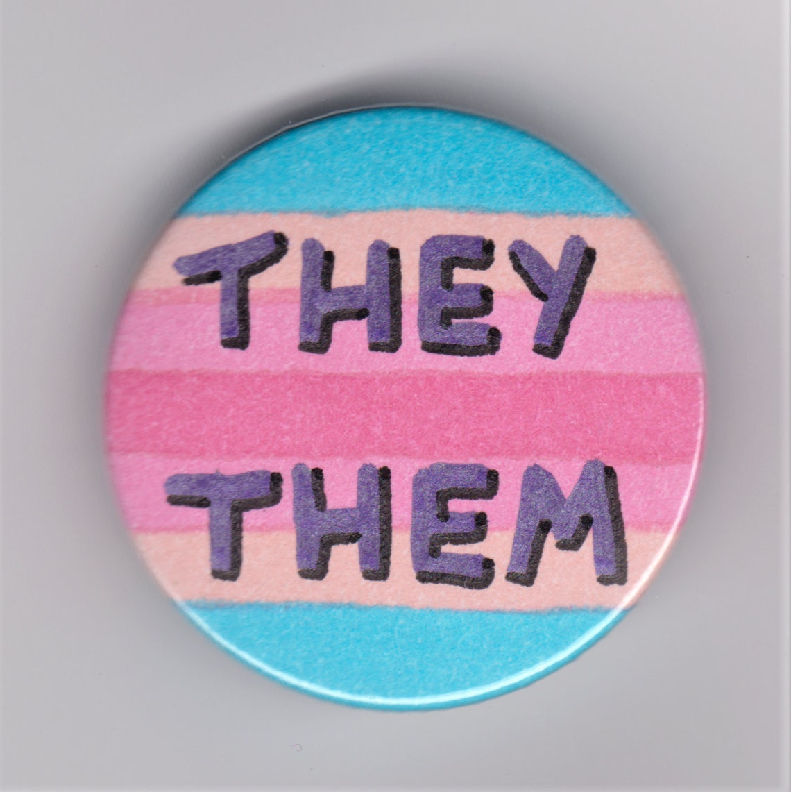 Custom Pronoun Pride Flag 1.25 Button Badge | Etsy