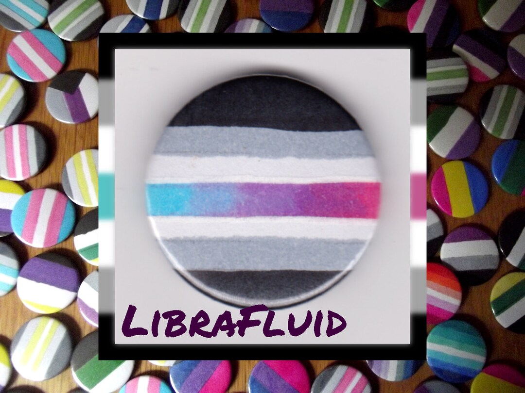 Librafluid Pride 1 Button Badge - Etsy UK