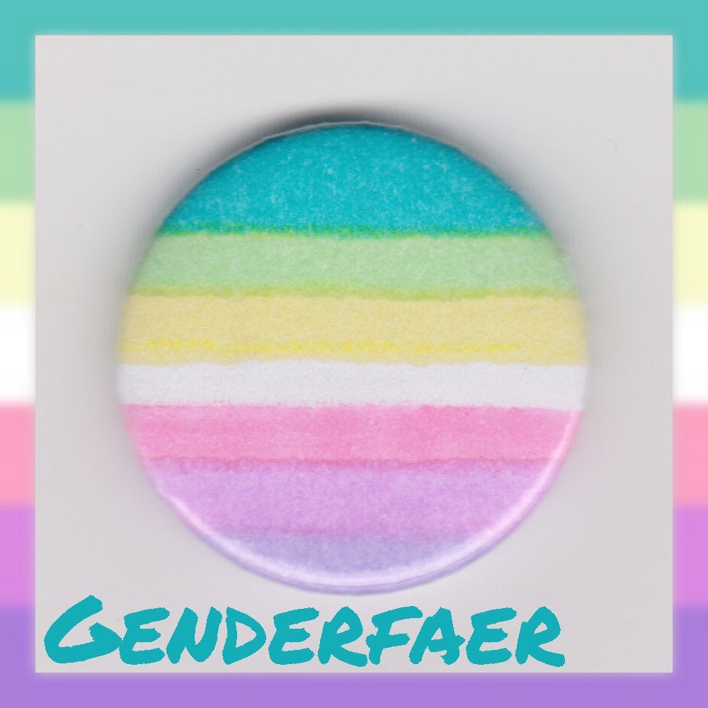 Genderfaer Pride 1 button badge - Etsy Polska
