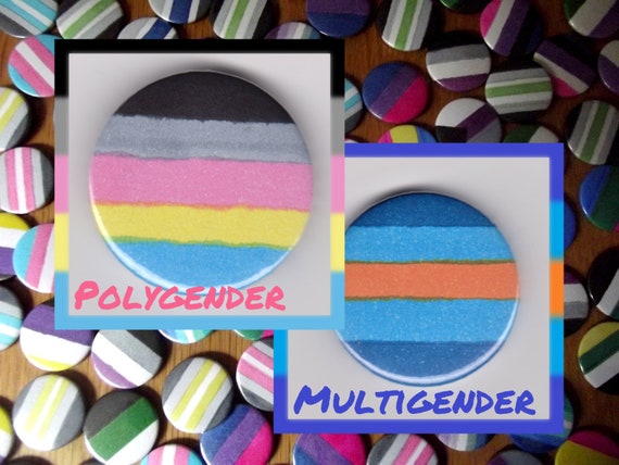 Polygender/multigender Pride 1 Button Badge 2 Flag - Etsy