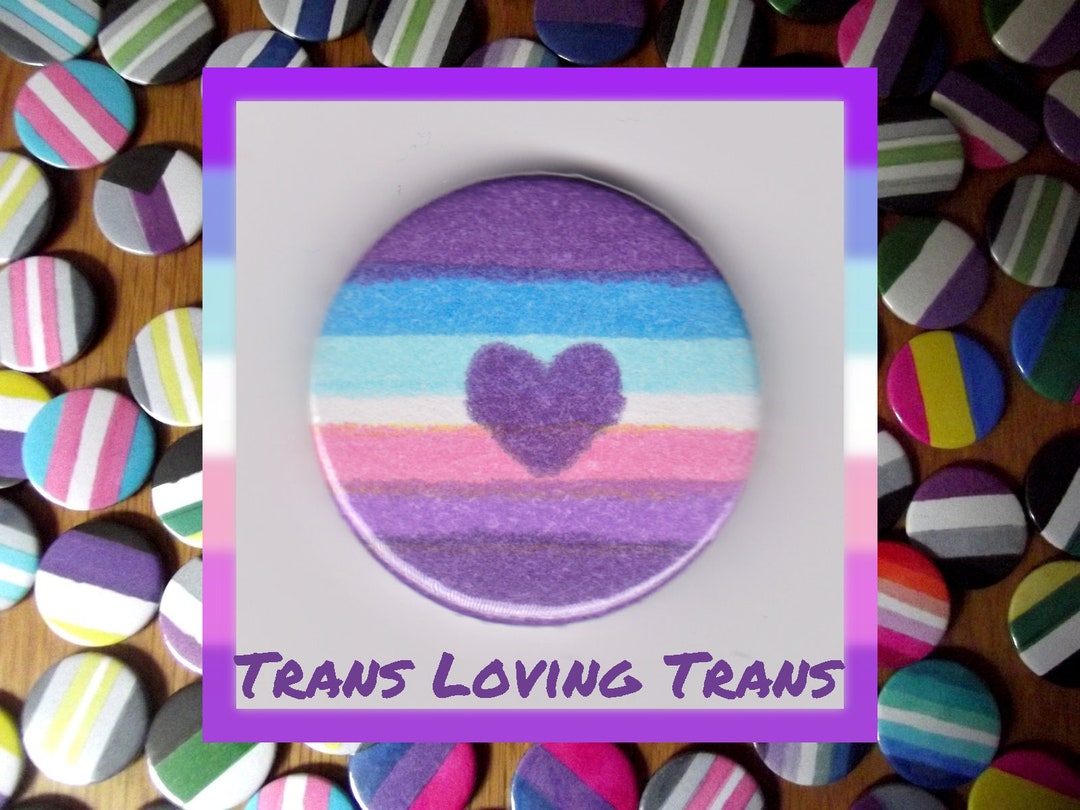 Trans Loving Trans/t4t Pride 1 Button Badge - Etsy