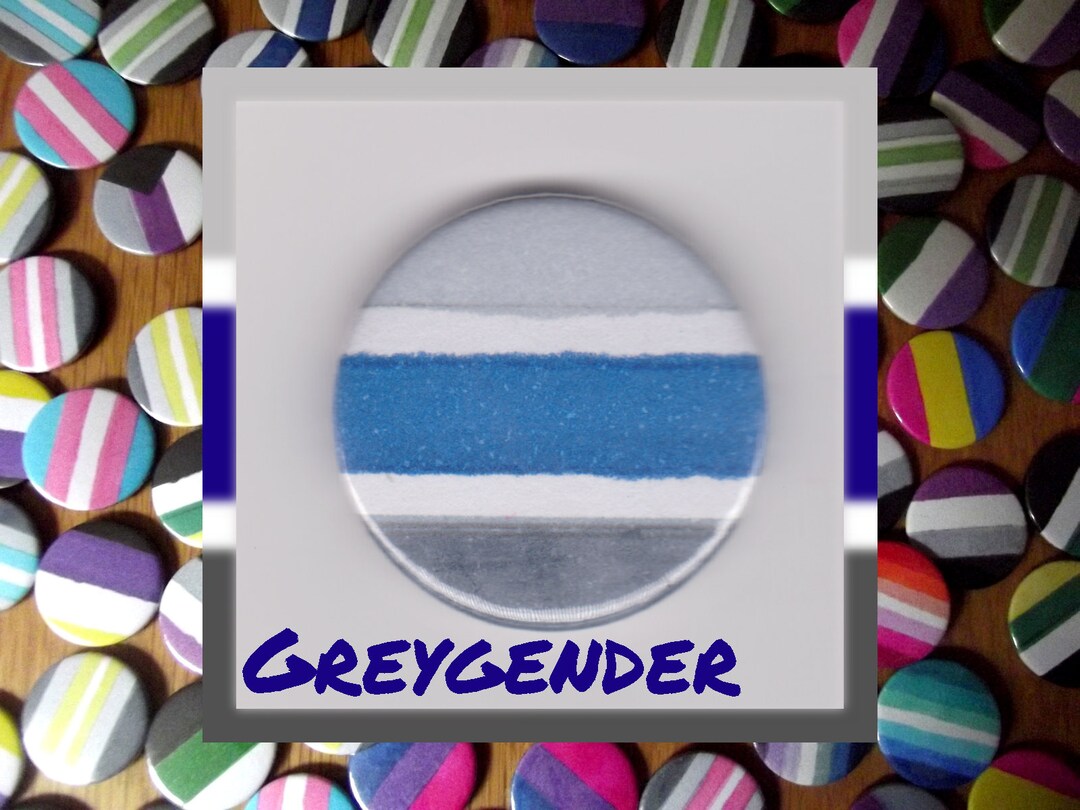 Greygender Pride 1 Button Badge - Etsy
