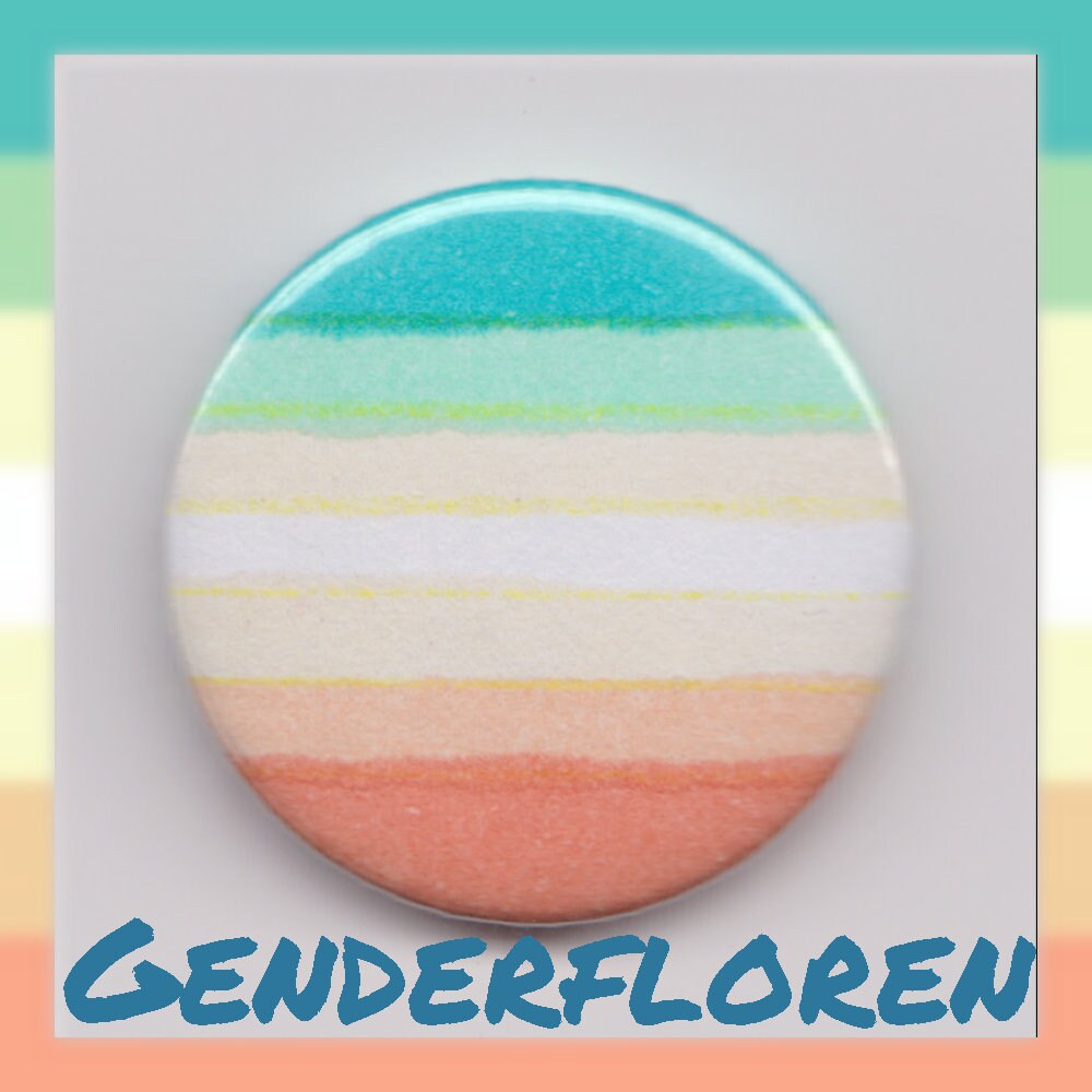 Genderfloren Pride 1 Button Badge | Etsy