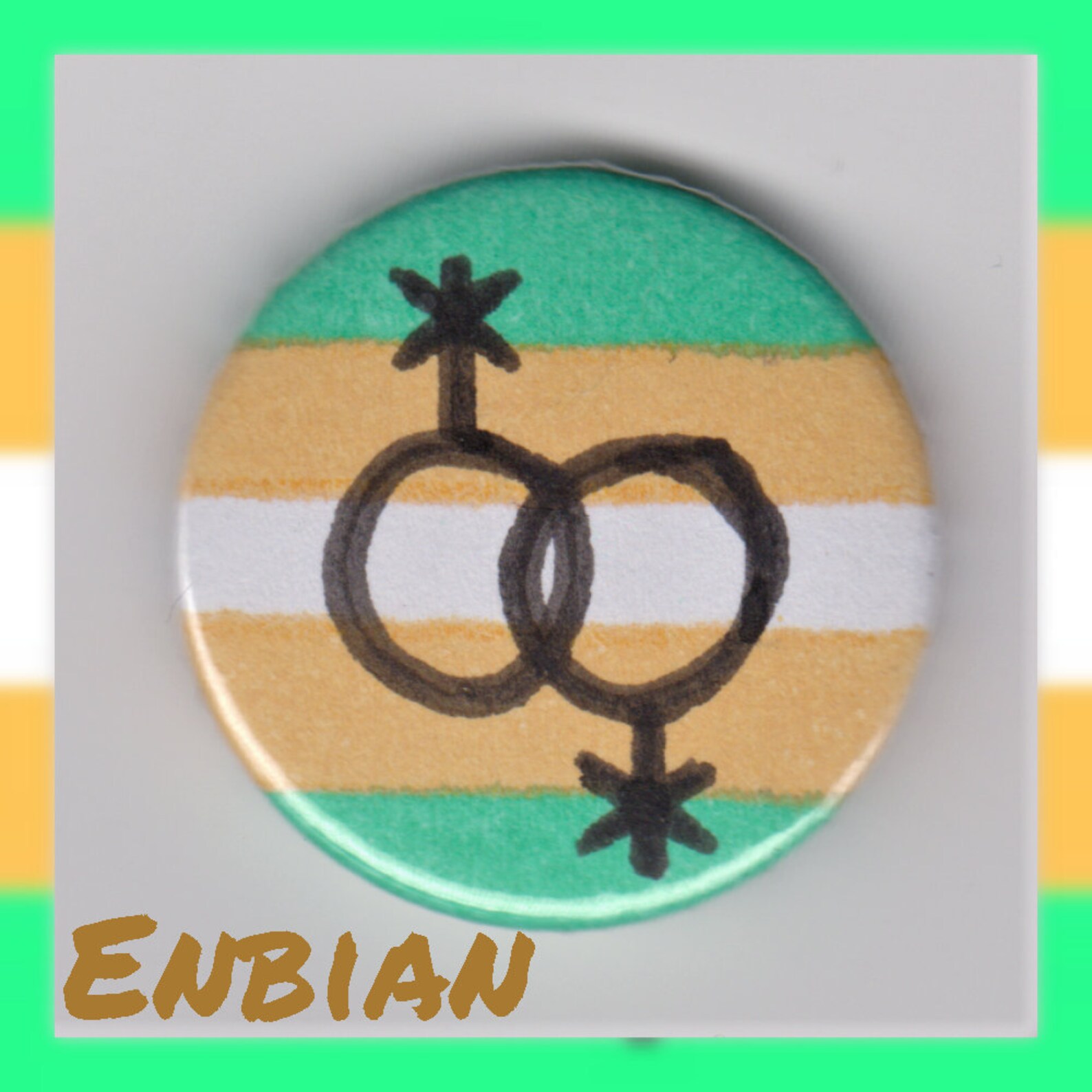 Enbian Pride 1 Button Badge 3 Flag Options - Etsy