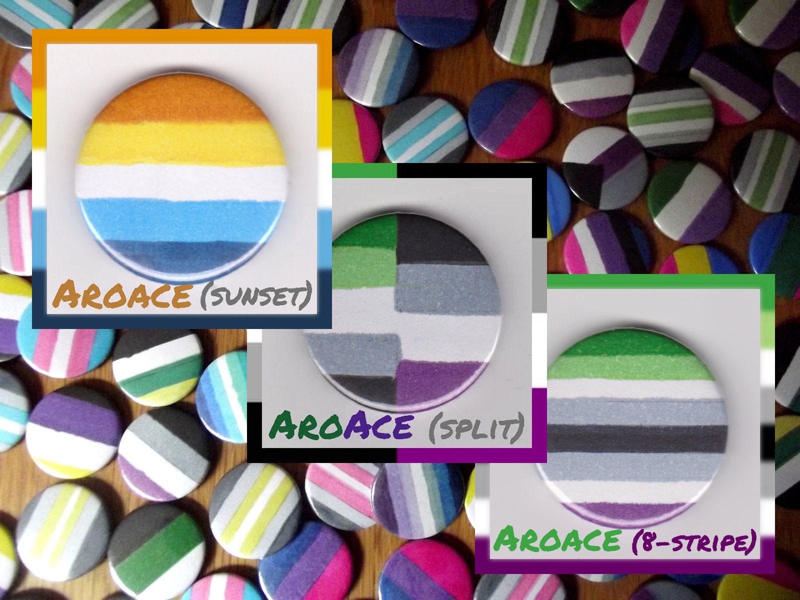 Aroace Pride 1 Button Badge 3 Flag Options | Etsy UK